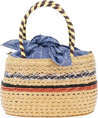 Exquisite J Femme, Sacs, Beige, Taille: ONE Size Sac en raphia