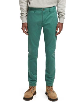 Scotch & Soda Herren Essentials Mott-Classic Fit Chino Organic Cotton-Stretch Hose, Preppy Green 4859, 34/34