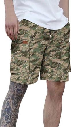 Generic Short chino camouflage pour homme - Short chino court pour le tennis, la gym, le travail, le travail - Pantalon cargo - Coupe ajust&eacute;e - Pour homme, Jn