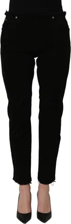 Dolce & Gabbana Womens Black Cotton Skinny Denim Trouser Jeans