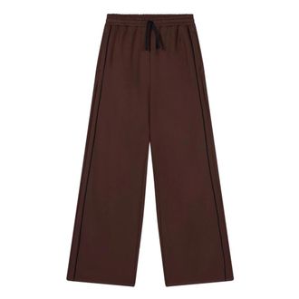 ALIX The Label Knitted Piping Pants - - Trousers - Damen - Braun - M