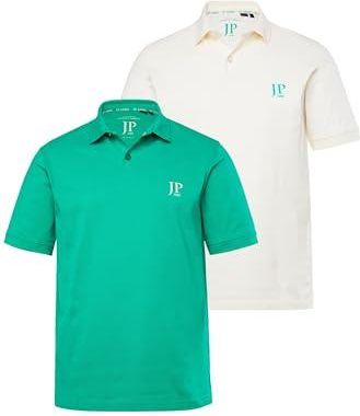 JP1880 Poloshirts, Basic, 2er-Pack, Piqué, Gekämmte Baumwolle Polo, Vert printanier, XXL Hommes