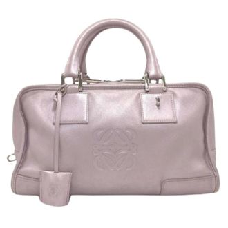 Loewe Sac &agrave; main en agneau Pre-owned - Femme - Pre-owned - Violet - Taille: ONE Size
