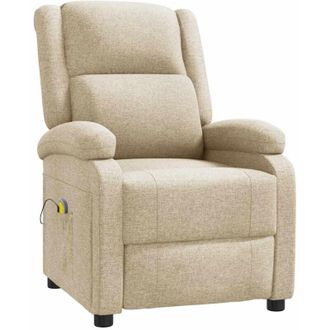 vidaXL Massagesessel Creme Stoff Vidaxl