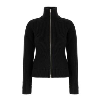 Maison Margiela Woll-Cardigan mit Rei&szlig;verschluss - - Knitwear - Damen - Schwarzk - S
