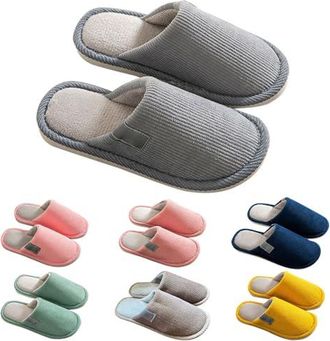 Generic Pantoufles &agrave; enfiler pour homme et femme, chaussures dint&eacute;rieur d&eacute;contract&eacute;es de couleur unie avec doublure en fausse fourrure et mousse &agrave; m&eacute;moire de 