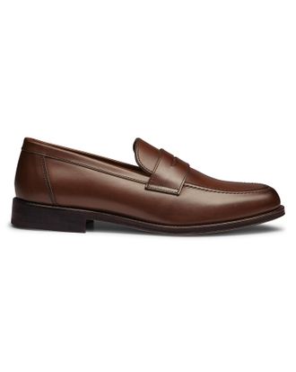 CHARLES TYRWHITT Penny Loafer aus Leder - Kastanienbraun