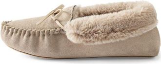 Lands End Veloursleder-Mokassin, Damen, Größe:40 regular, Braun, Polyester, by Lands End