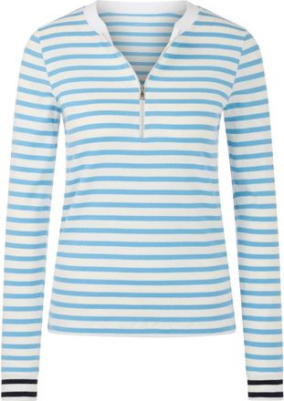 Marc Cain Gestreiftes Langarmshirt - - Sweatshirts & Hoodies - Damen - Blau - XL