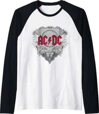 AC/DC Offizielles AC/DC Logo Black Ice Rock Band Fan Geschenk Raglan
