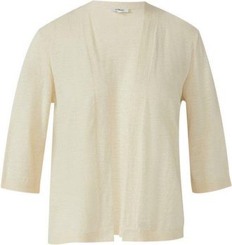 s.Oliver Cardigan Strickjacke Feinstrickcardigan aus Baumwolle mit 3/4-&Auml;rmeln