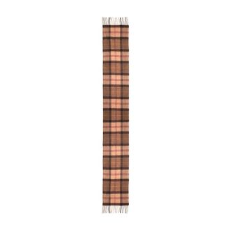 Barbour Tartan Schal mit Fransen - - Accessories - Damen - Braun - ONE SIZE