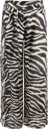 Ermanno Scervino Femme, Pantalons, Multicolore, Taille: 38 FR Pantalon Fluide en Coton et Soie avec Taille Couliss&eacute;e