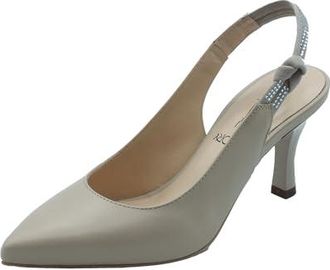 Nero Giardini E618341DE Nappa Sable Sandales &agrave; pointe &eacute;l&eacute;gantes pour femme en cuir avec sangle et talon, beige, 36 EU