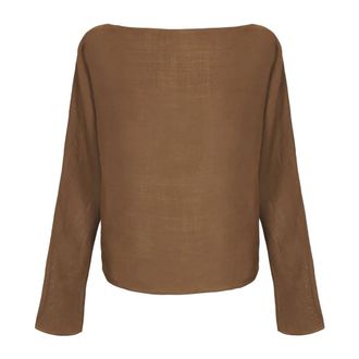 Cortana Poona- Top aus Ramie Henna- - - Blouses & Shirts - Damen - Braun - S