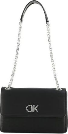 Calvin Klein Femme Re-Lock Sac &agrave; bandouli&egrave;re, Mono Jacquard Noir, Taille Unique
