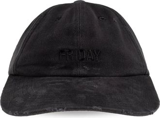 VETEMENTS unisex, Accessoires, Noir, Taille: ONE Size Friday Distressed Cap