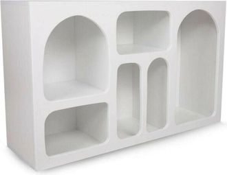 Dmora Buffet Dgargiul, Buffet du salon, Commode de salon, Garde-manger de cuisine, 120x37h74 cm, Blanc - Dmora