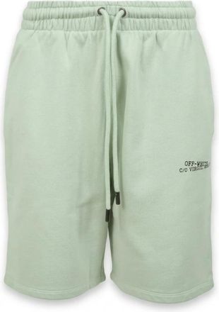 Off-white Homme, Shorts, Vert, Taille: M Type Diagonal Skate Sweatshorts