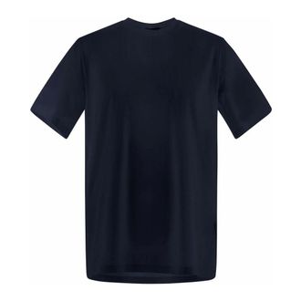 Herno Homme, Tops, Bleu, Taille: XL T-shirt Bleu Col Rond Tissu Jersey