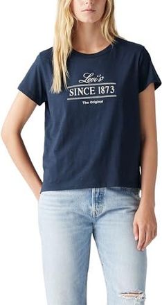 Levi's Femme T-Shirt Graphique Boxy Navy Blazer Blue XS