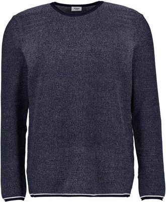 Joop Herren Pullover blau Baumwolle unifarben
