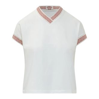 Versace Greca T-Shirt - - Tops - Damen - Wei&szlig; - S