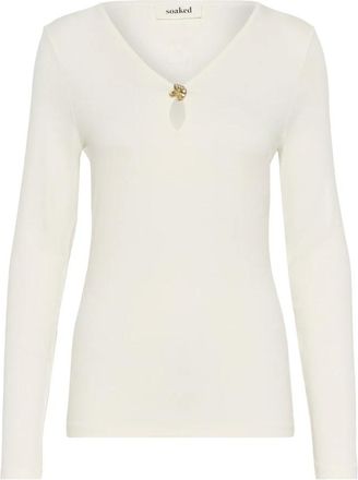 Soaked In Luxury Femme, Tops, Blanc, Taille: 42 FR Long Sleeve Hauts