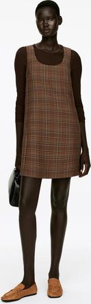 Arket Kariertes Minikleid -Beige