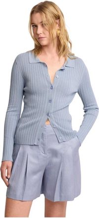Kocca Femme, Pulls, Bleu, Taille: 44 FR Contoured Fit Long Sleeve Top