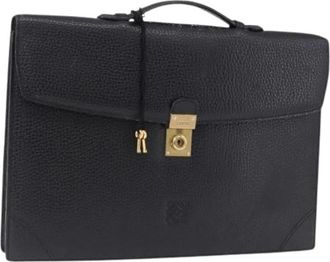 Loewe Pre-owned Cuir sacs-main - Femme - Pre-owned - Noir - Taille: ONE Size