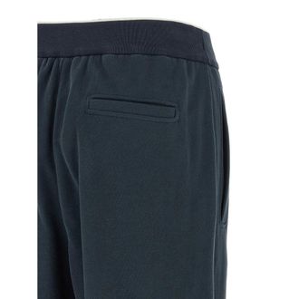 Brunello Cucinelli Wide-Leg Cotton Trousers - Blue