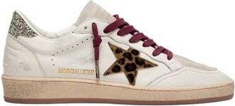 Golden Goose Basket Ball Star d&eacute;tail l&eacute;opard en cuir