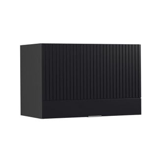 Vicco K&uuml;chenschr&auml;nke Fame-Line, Schwarz gestreift, 60 cm Flach