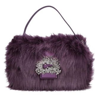 Gedebe Habibi Fox Faux Fur Tasche - - Bags - Damen - Lila - ONE SIZE