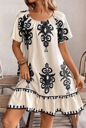 Azura Exchange Bedrucktes Freizeit-Sommerkleid