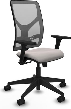 Piqueras y Crespo B&uuml;rostuhl mit 3D-Armlehnen, h&ouml;henverstellbare Lendenwirbelst&uuml;tze. Ausgestattet mit 3 Positionen und Schneideschaum. Mit Rollen von 65 mm Nylon. Grau/W