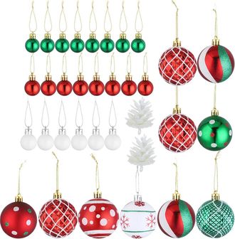 Healifty Weihnachtskugeln mit Umh&auml;ngeband, bruchsicherer Anh&auml;nger, Kunststoff, zum Aufh&auml;ngen, f&uuml;r den Weihnachtsbaum