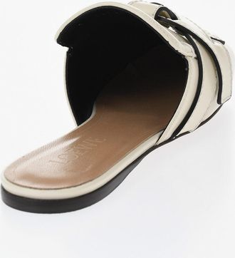 Loewe Lederclogs mit eckiger Spitze Loewe