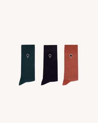 Faguo Lot de chaussettes vert et rouge
