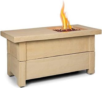 Blumfeldt Blumfeldt Corinth Po&ecirc;le &agrave; gaz, po&ecirc;le &agrave; gaz avec 40000 BTU/13 kW, foyer couvert, br&ucirc;leur en acier inoxydable, radiateur &agrave; gaz, br&ucirc;leur inox, beige