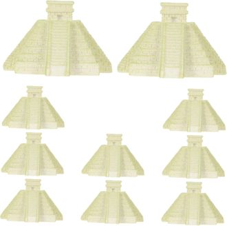 Pretyzoom 10st&uuml;cke Kreative Dekorative Ornamente Mini-harzpyramide Antikes &Auml;gyptisches Pyramidendekor Mikrolandschafts-pyramidenstatue Einzigartiges Pyramidenla