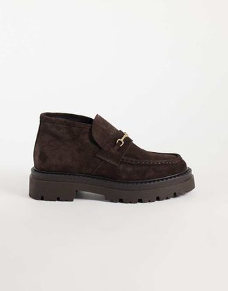 Steve Madden Karima Chunky-Loafer aus Wildleder in Braun