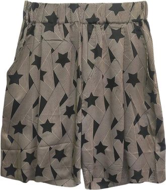 A Paper Kid Homme, Shorts, Noir, Taille: M Bermuda &agrave; imprim&eacute; &eacute;toiles