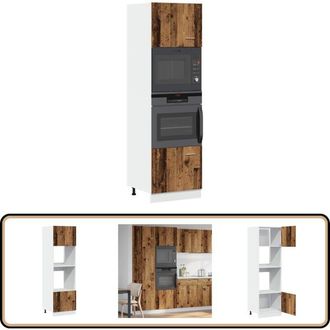 vidaXL Vidaxl - Mikrowellenschrank Altholz-Optik 60x57x207 cm Holzwerkstoff