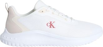 Calvin Klein Herren Runner Sneaker Eva Mix Mesh mit Logo, Weiß (Bright White//Moonstruck/Tandoori), 46