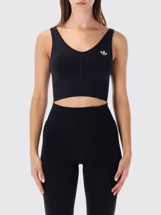 adidas Top court &agrave; &eacute;paules d&eacute;nud&eacute;es avec col en V en tissu technique