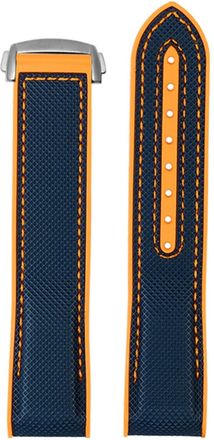 Generic LXGGUC Gummi Silikon Uhrenarmband Nylon für Omega 300 8900 Planet Ocean Tools 20mm 22mm Uhrenarmbänder