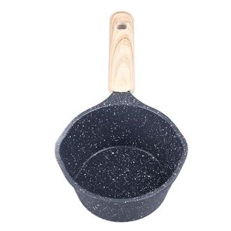 CHICIRIS Casserole, Casseroles avec Bec Verseur, Casserole &agrave; Rev&ecirc;tement en Pierre M&eacute;dicale pour Huile, Lait, Chauffage, Friture (BLACK), CHICIRISMUYXIHK6W5-12