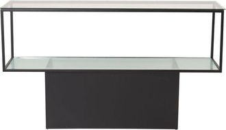 ebuy24 Ebuy24 - Maglehem Regal mit Ablage 35x130 cm Glas, schwarz